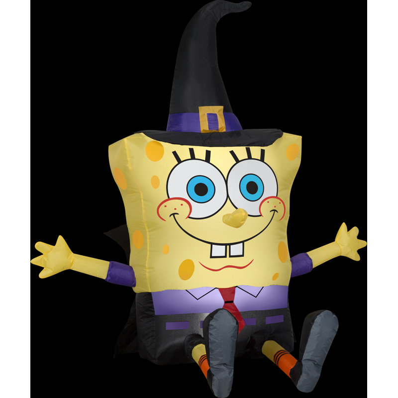 Gemmy Industries Airblown Spongebob As Witch Inflatable Wayfair